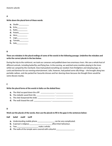 Spelling worksheets for KS3-4 | Teaching Resources