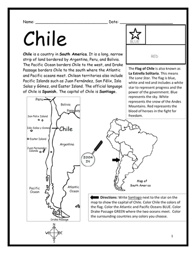 SOUTH AMERICA COUNTRIES PRINTABLE WORKSHEETS BLACK AND WHITE | Teaching ...