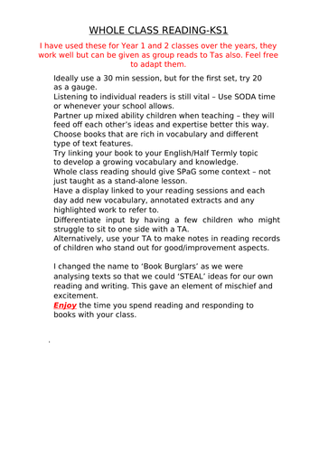 Whole Class Reading Planning: 10 Texts | Teaching Resources