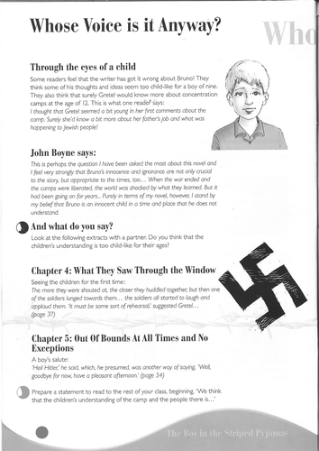 The Boy in The Striped Pyjamas Chapter 10 | Teaching Resources