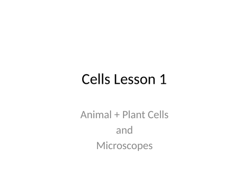 Animal vs Plant Cells and Microscopes | Teaching Resources