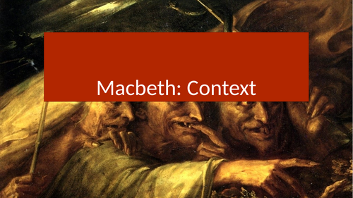 Macbeth Context - 2 Lessons | Teaching Resources