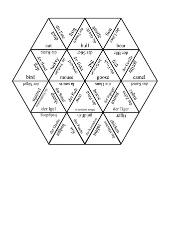German Vocabulary Jigsaw Puzzle - Animal Names | Teaching Resources