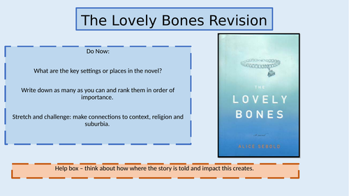 The Lovely Bones Revision | Teaching Resources