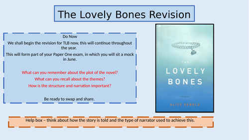 The Lovely Bones Revision | Teaching Resources