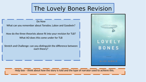 The Lovely Bones Revision | Teaching Resources