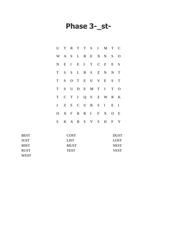 Phonics phase 3,4 and 5 word searches | Teaching Resources