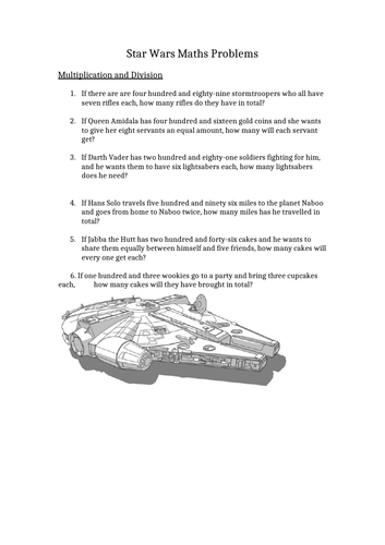 Star Wars Worded Maths Problems | Teaching Resources