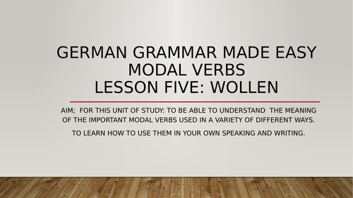 German modal verbs. Complete short lessons. Wollen - to want to ...