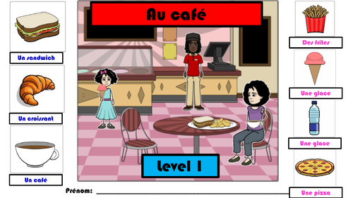 Key Stage 2 French: Places in the town: Food and drink at the coffee ...