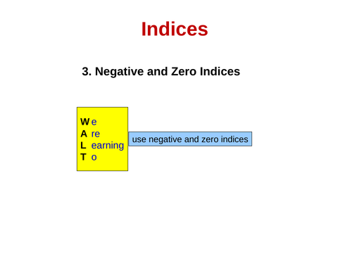 Indices | Teaching Resources