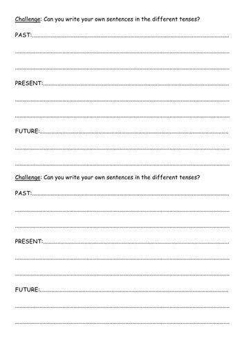 Years 1/2: Past, Present and Future Tense (Full Lesson with Worksheets ...