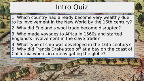 Edexcel Elizabethan England - Colonisation of Virginia | Teaching Resources