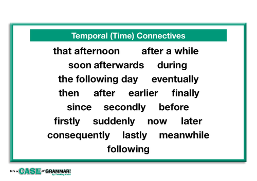 Active Grammar ideas - Temporal Connectives - KS2 | Teaching Resources