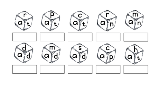 CVC Words on Dice Spelling Sheets | Teaching Resources