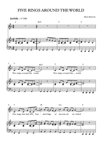 Olympic Song - Five Rings Around the World | Teaching Resources