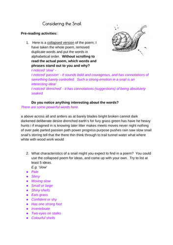Y7 Animal Poetry Scheme of Work | Teaching Resources