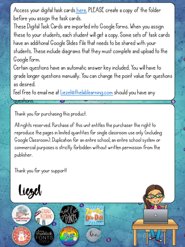 Biological Molecules Digital Task Cards | Teaching Resources