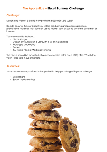 The Apprentice - Biscuit Business Challenge | Teaching Resources