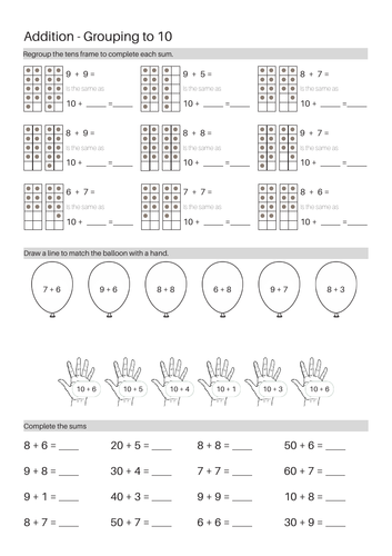 Addition and Grouping of Tens and Ones | Teaching Resources