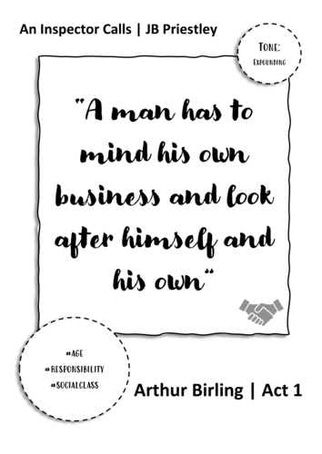 An Inspector Calls | 30 Posters | Quotations, Characters and Tone ...