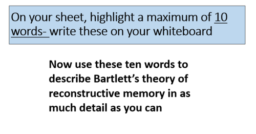 Bartlett Reconstructive memory theory | Teaching Resources Bartlett Reconstructive memory theory | Teaching Resources