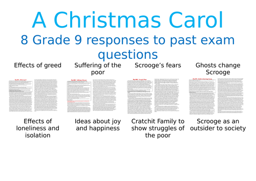 11 high grade A Christmas Carol responses | Teaching Resources