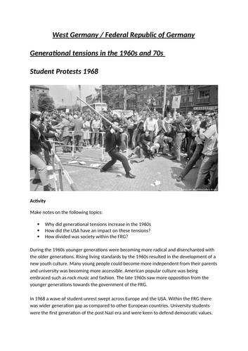 Life in West Germany and Youth tensions in the 1960s and 1970s ...