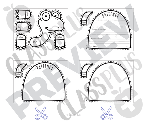 Patience Craft Activity Turtle Theme: SEL & Writing Prompt | Teaching ...