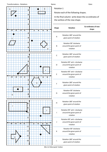 Transformation - Rotation - KS3 KS4 | Teaching Resources