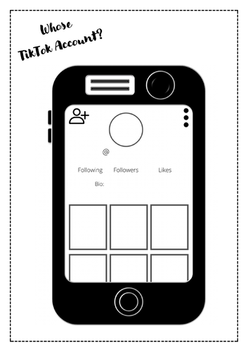 TikTok Profile Template | Any Character or Historical Figure | Teaching ...