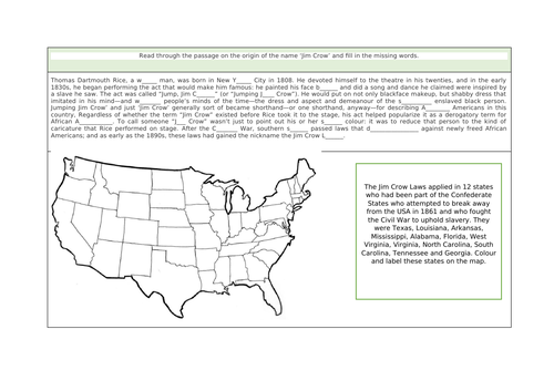 Civil rights in the USA - 2.1 segregation and discrimination | Teaching ...