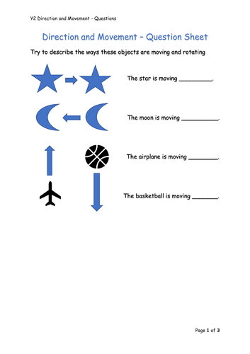 Y2 Maths - Directions and Movement | Teaching Resources