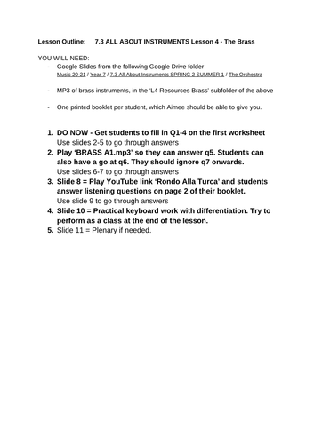 The orchestra | Teaching Resources