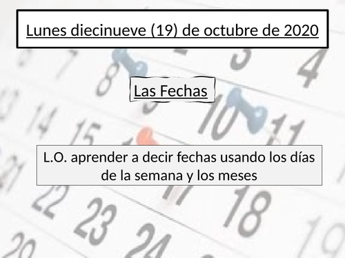 Numeros y fechas | Teaching Resources