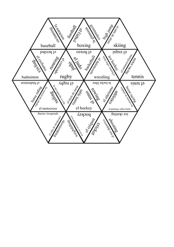 Spanish Vocabulary Jigsaw Puzzle - Sports | Teaching Resources