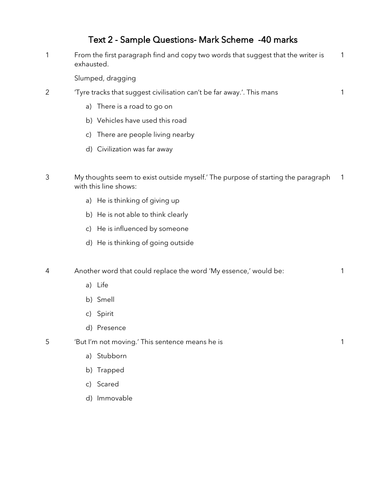 Edexcel iPrimary English Practice Paper 2021 | Teaching Resources