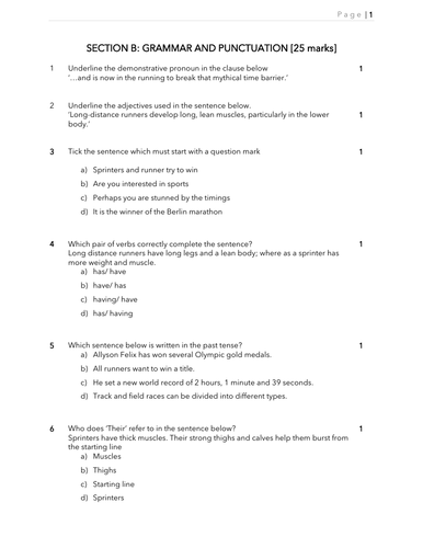 Edexcel iPrimary English Practice Paper 2021 | Teaching Resources