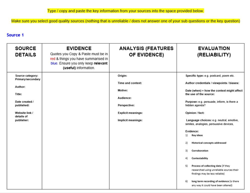 Modern History - Russian Revolution - Research task scaffolding booklet ...