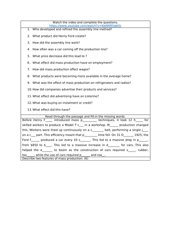 USA, 1918-41 - 1.2 Reasons for the economic boom in the 1920s ...