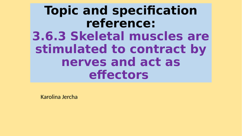 AQA A level Biology Section 6: Homeostasis, Hormones, Nerves, Muscles ...