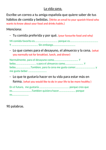 Spanish Writing tasks y7-11 | Teaching Resources