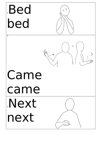 Key word Flash cards with Makaton sign | Teaching Resources