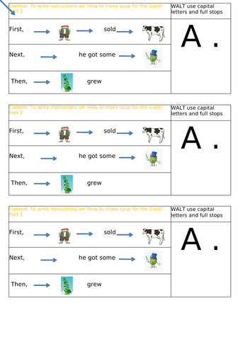 Talk 4 Writing Story Map Jack and the Beanstalk | Teaching Resources