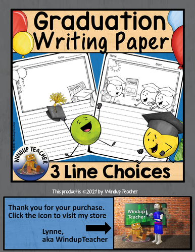 Graduation Writing Papers for End of Year | Teaching Resources