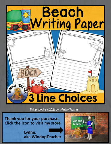 Beach Writing Papers for Summer | Teaching Resources