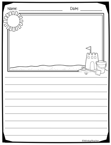 Beach Writing Papers for Summer | Teaching Resources