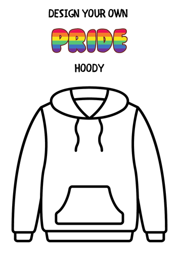 Pride Month - Design a T-shirt / Hoody Template WORKSHEET - LGBTQ ...