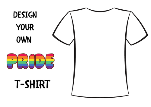 Pride Month - Design a T-shirt / Hoody Template WORKSHEET - LGBTQ ...