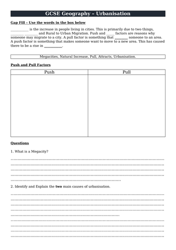 Urban Issues and Challenges - L1: Urbanisation GCSE AQA Geography ...